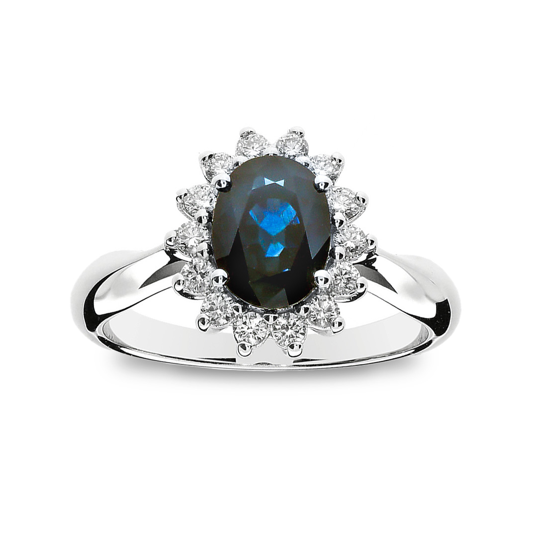 Plavi Safir verenički prsten • Zlatara AS • Beograd Novi Sad