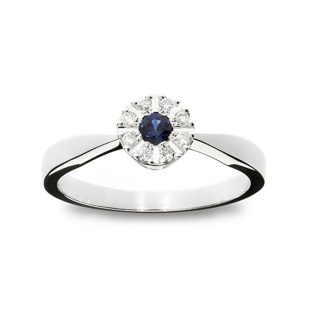 Plavi Safir verenički prsten • Zlatara AS • Beograd Novi Sad