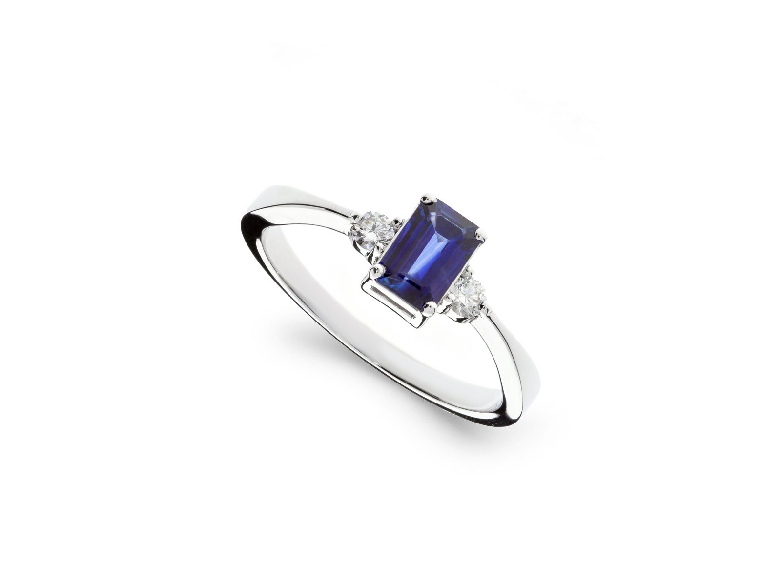 Prsten K341 sa Safirom i dijamantima, prsten od zlata sa dragim kamenom ...