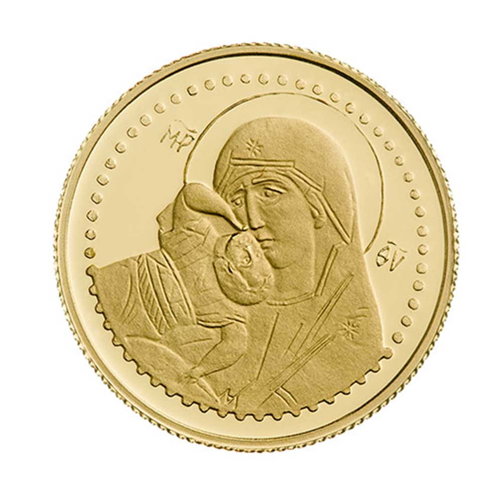 Sveta Petka - Sveta Bogorodica, zlatnik finoće 900, konvanica sa ...