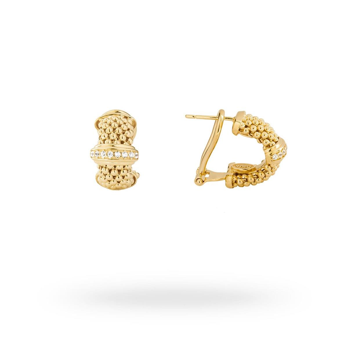 Diva Gioielli Minđuše D328, Minđuše na kopču od 925 srebra sa pozlatom ...